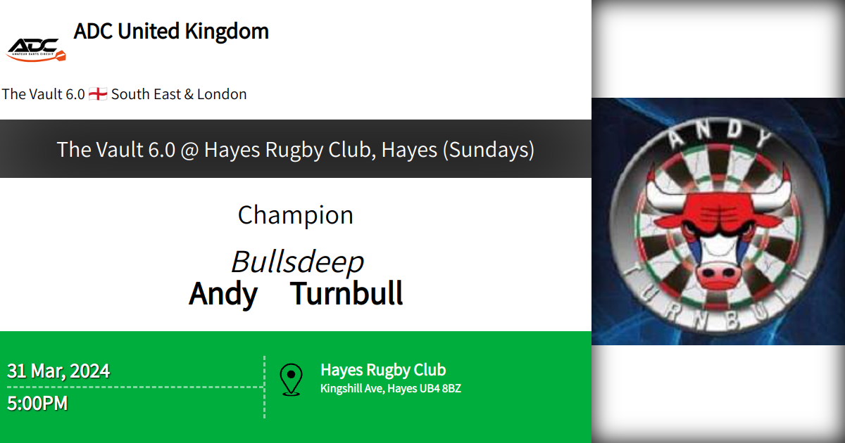 The Vault 6.0 @ Hayes Rugby Club, Hayes (Sundays)