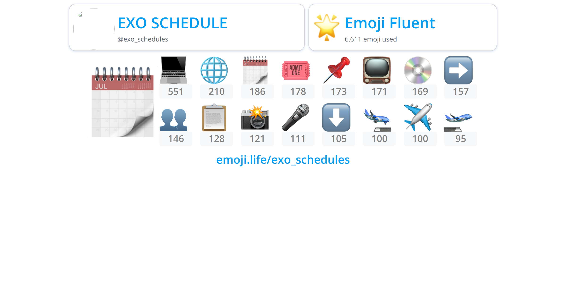 @exo_schedules - Emoji.Life