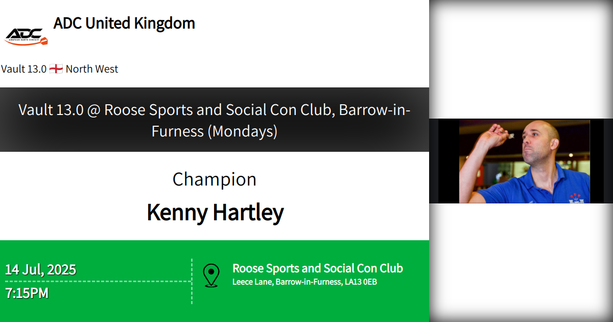 Vault 13.0 @ Roose Sports and Social Con Club, Barrow-in-Furness (Mondays)