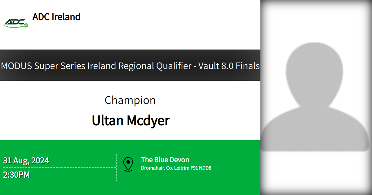 MODUS Super Series Ireland Regional Qualifier - Vault 8.0 Finals