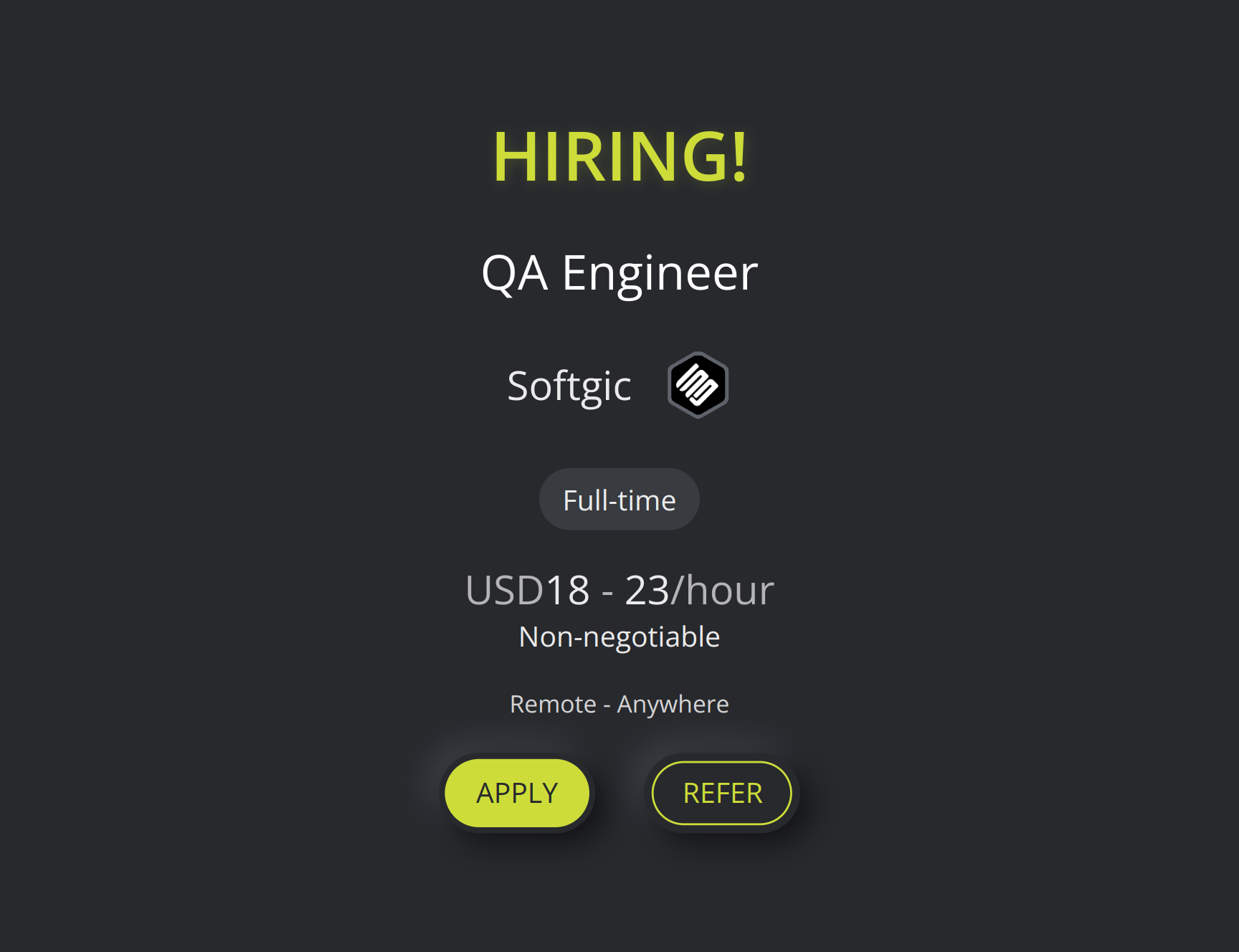 QA Engineer at Softgic | Torre
