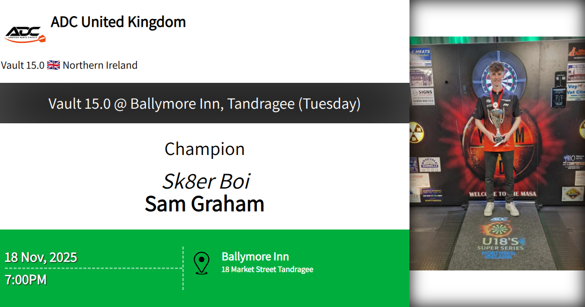 Vault 15.0 @ Ballymore Inn, Tandragee (Tuesday)