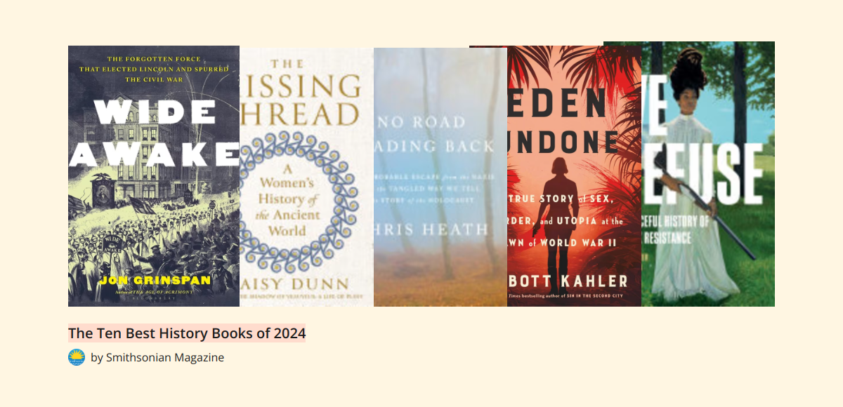 The Ten Best History Books of 2024 | Booklisti