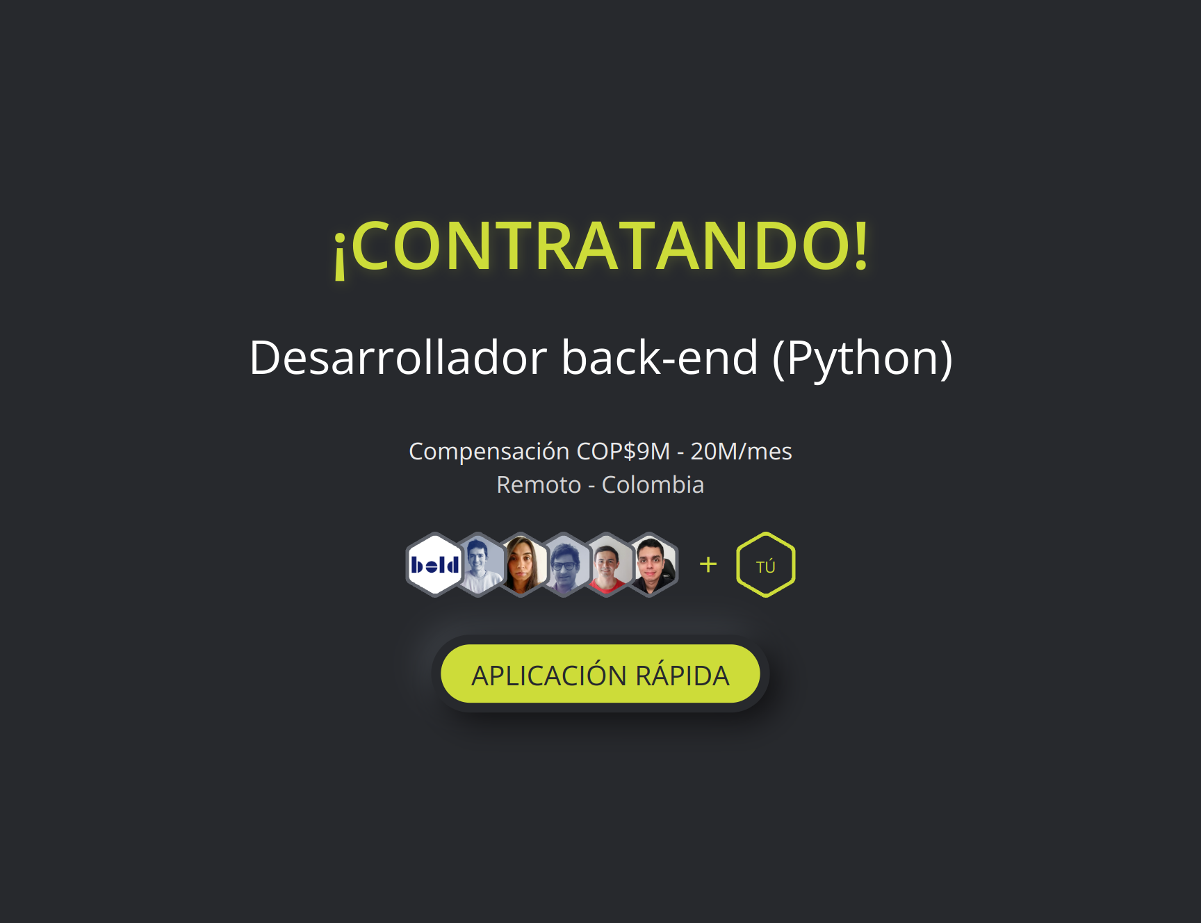Desarrollador back-end (Python) en Bold | Torre