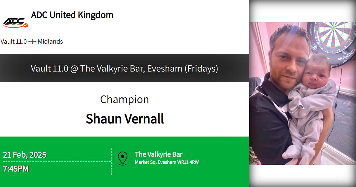 Vault 11.0 @ The Valkyrie Bar, Evesham (Fridays)