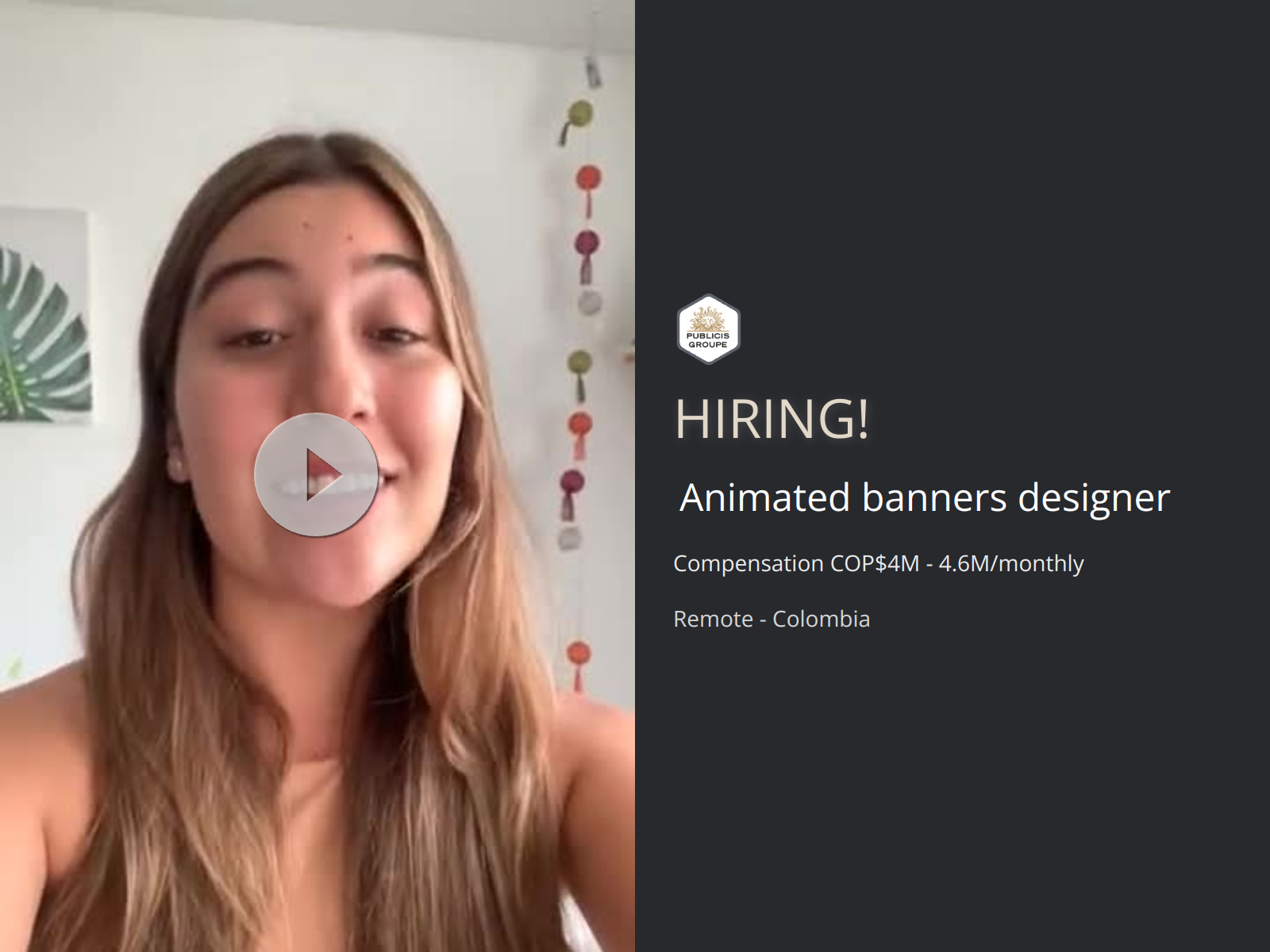 Animated banners designer at Publicis Global Delivery | Torre