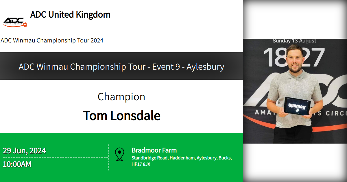 ADC Winmau Championship Tour - Event 9 - Aylesbury