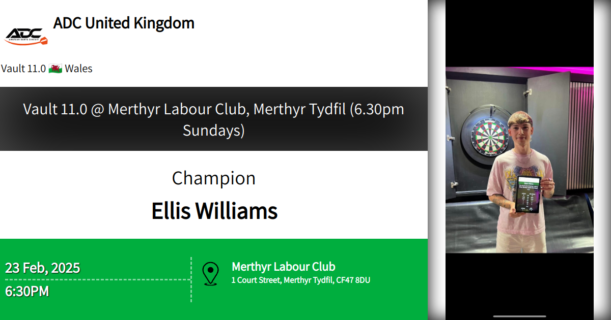 Vault 11.0 @ Merthyr Labour Club, Merthyr Tydfil (6.30pm Sundays)