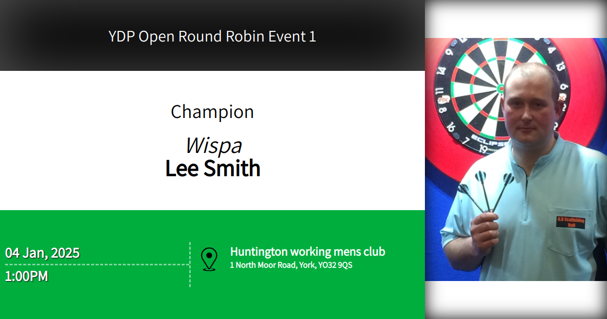 YDP Open Round Robin Event 1