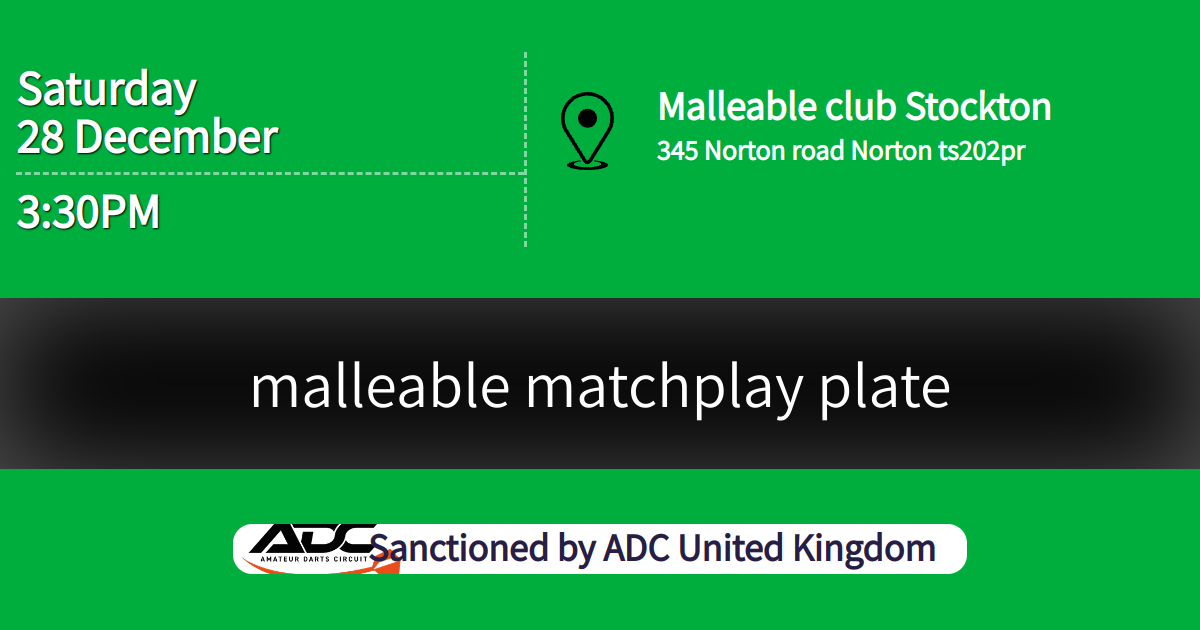 malleable matchplay plate