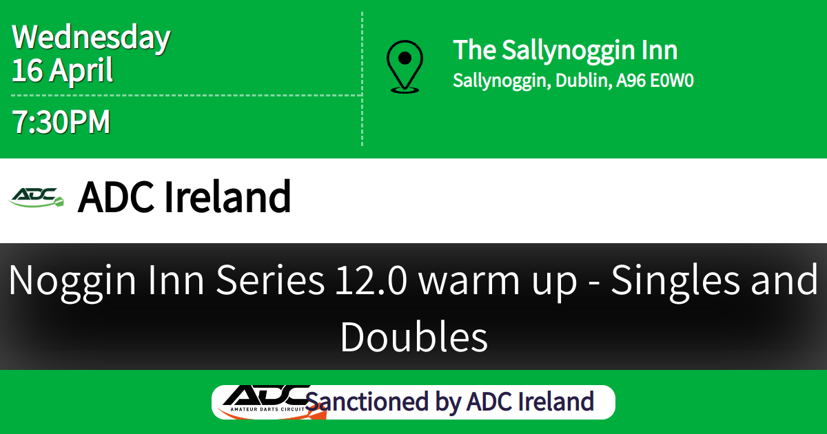 Noggin Inn Series 12.0 warm up - Singles and Doubles