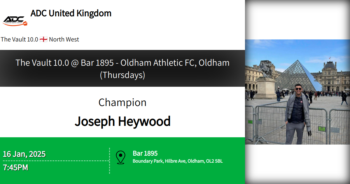 The Vault 10.0 @ Bar 1895 - Oldham Athletic FC, Oldham (Thursdays)