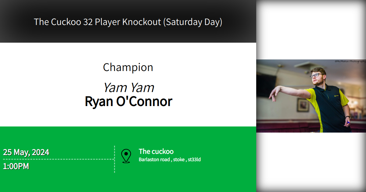 The Cuckoo 32 Player Knockout (Saturday Day)