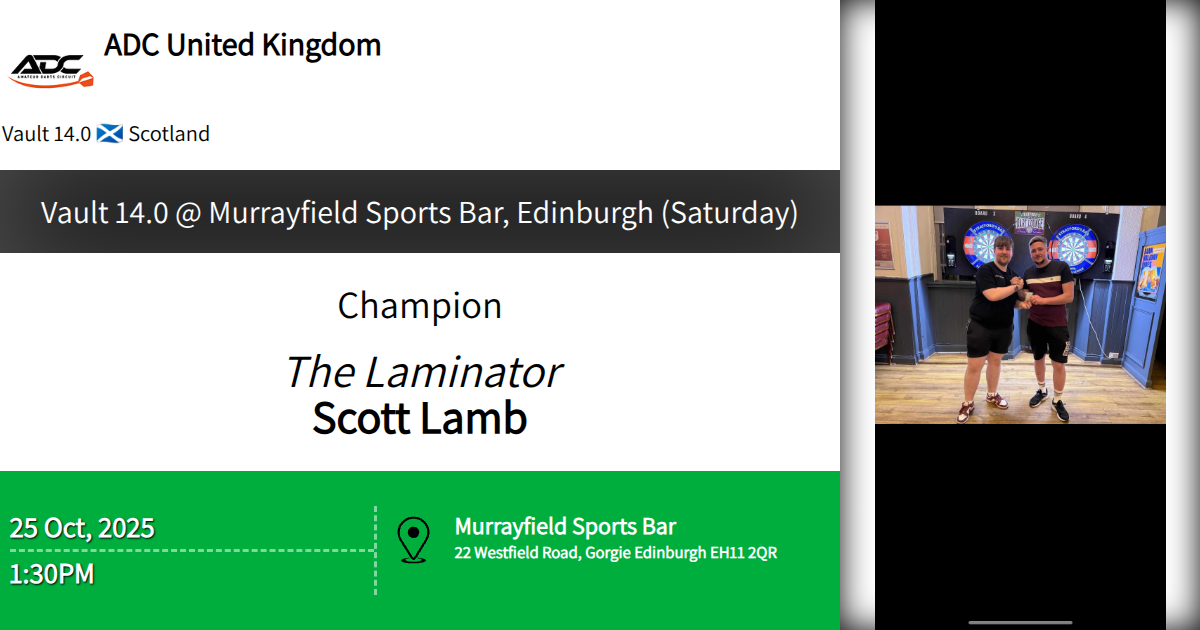 Vault 14.0 @ Murrayfield Sports Bar, Edinburgh (Saturday)