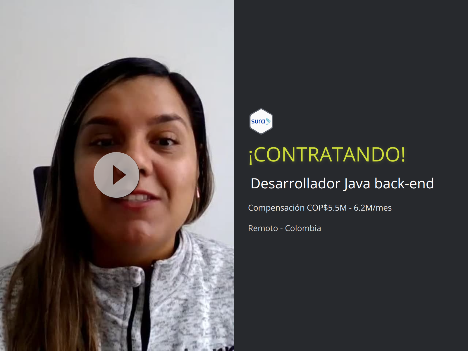 Desarrollador Java back-end en Seguros SURA Colombia | Torre Desarrollador Java back-end en Seguros SURA Colombia | Torre