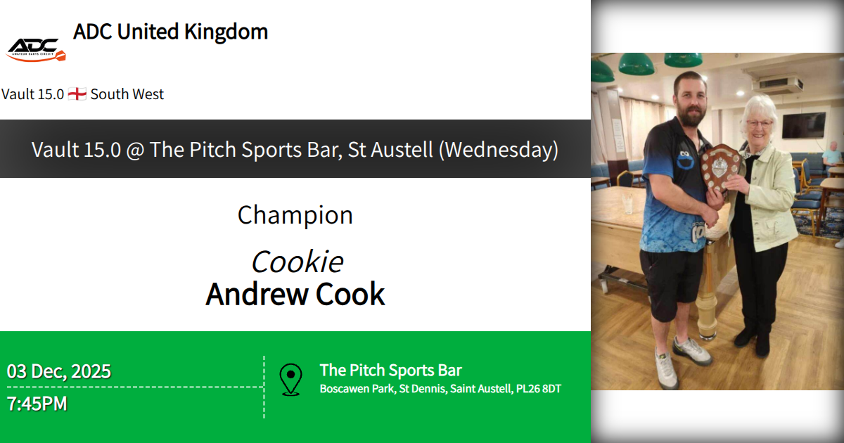 Vault 15.0 @ The Pitch Sports Bar, St Austell (Wednesday)