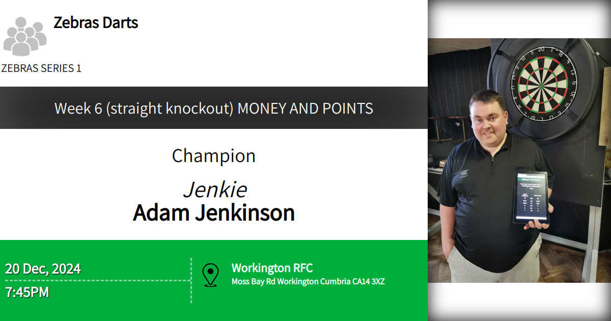 Week 6 (straight knockout) MONEY AND POINTS