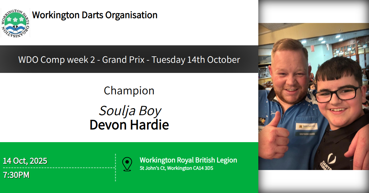 WDO Comp week 2 - Grand Prix - Tuesday 14th October