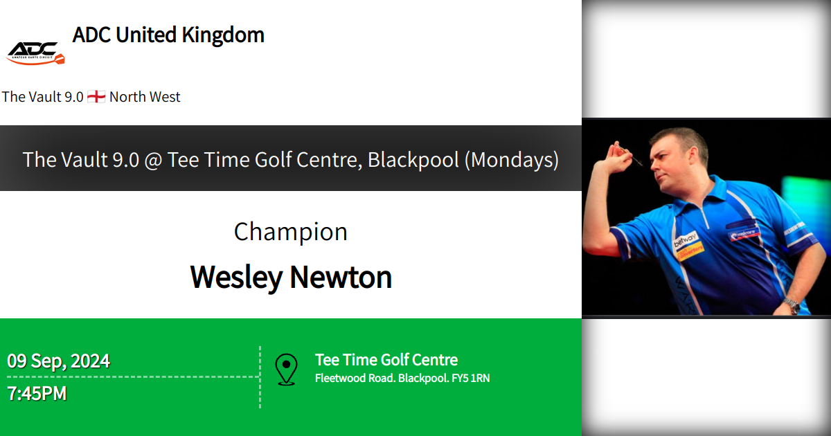 The Vault 9.0 @ Tee Time Golf Centre, Blackpool (Mondays)