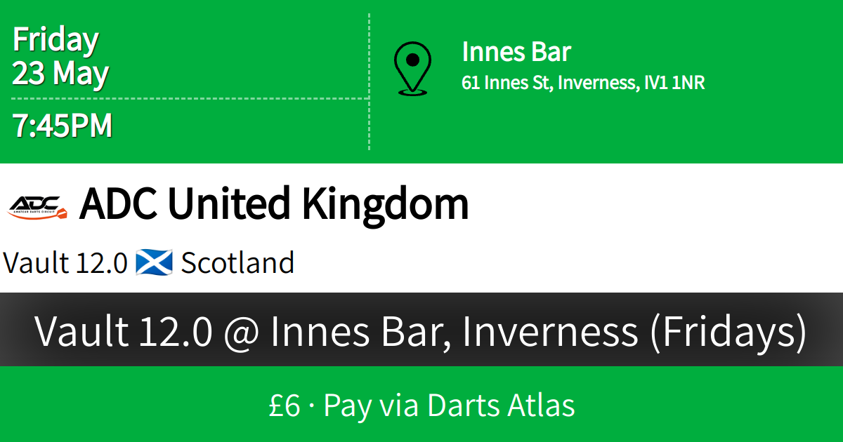 Vault 12.0 @ Innes Bar, Inverness (Fridays)