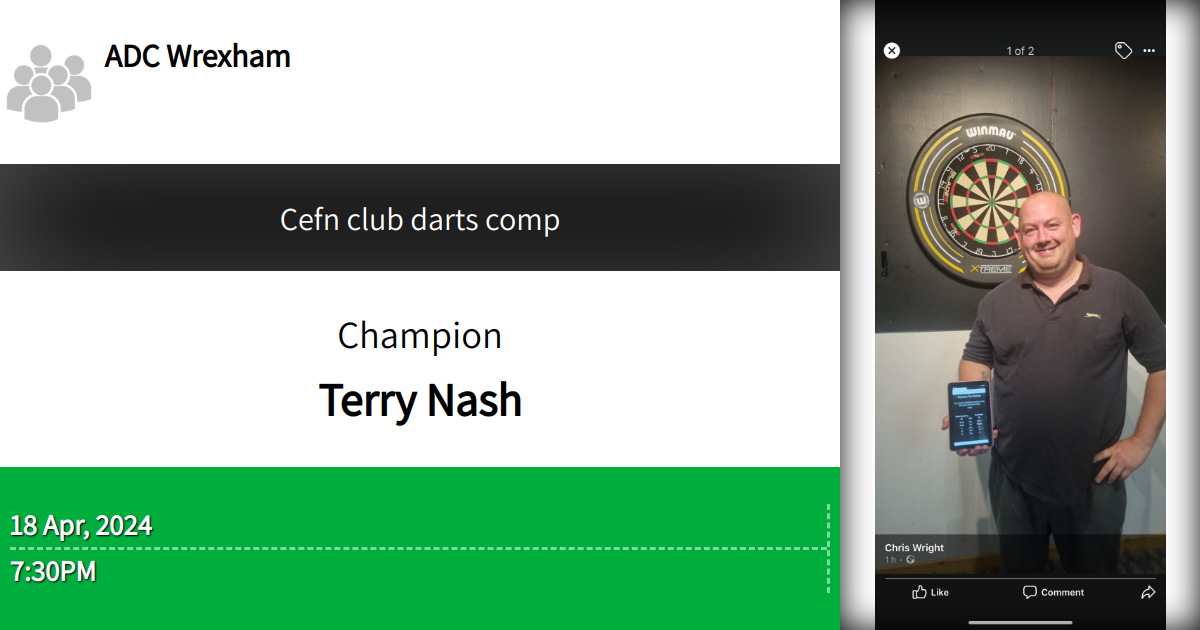 Cefn club darts comp