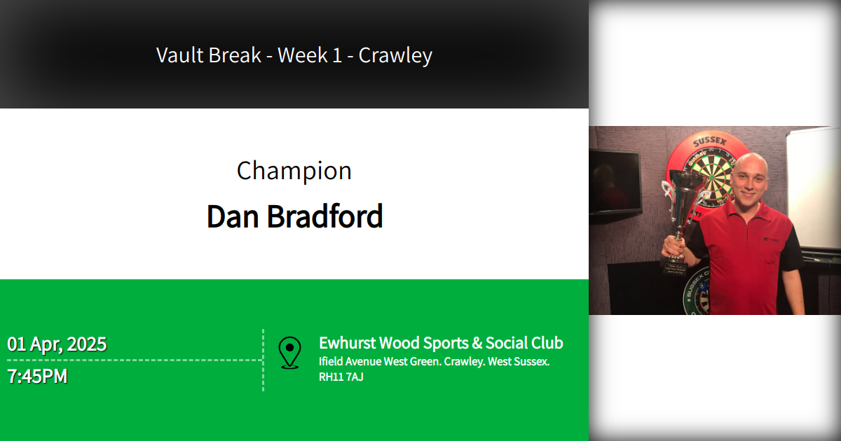 Vault Break - Week 1 - Crawley