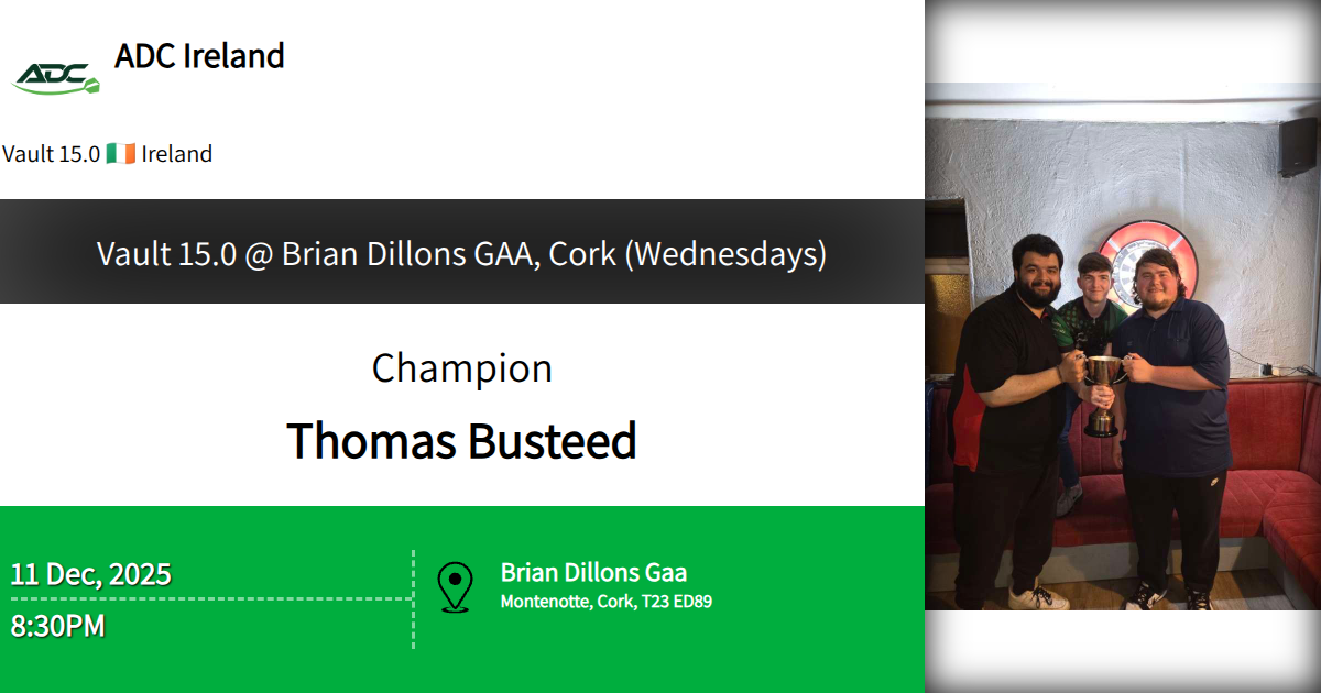 Vault 15.0 @ Brian Dillons GAA, Cork (Wednesdays)