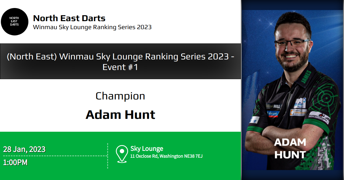 (North East) Winmau Sky Lounge Ranking Series 2023 - Event #1