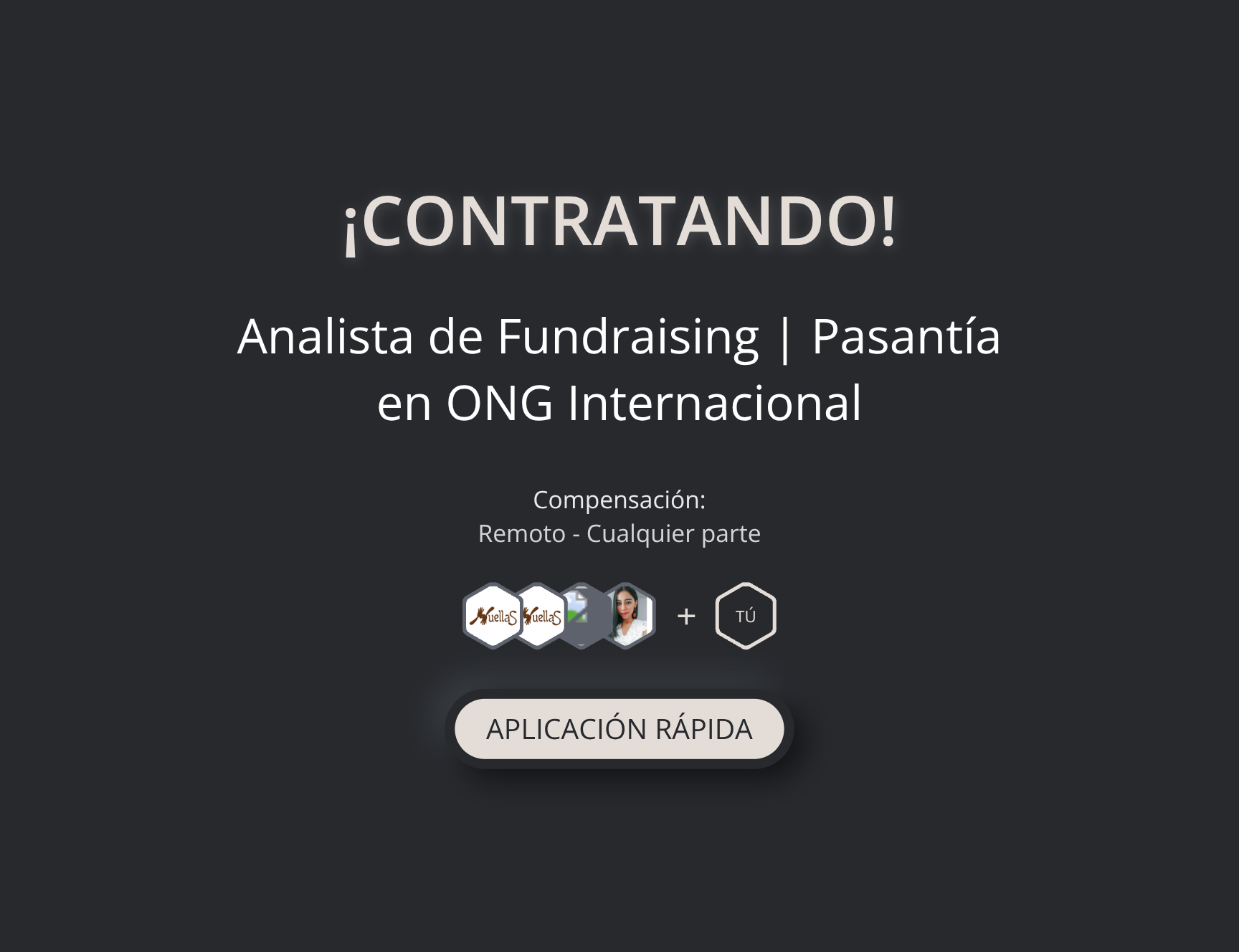 Analista de Fundraising | Pasantía en ONG Internacional en Huellas (ONG ...