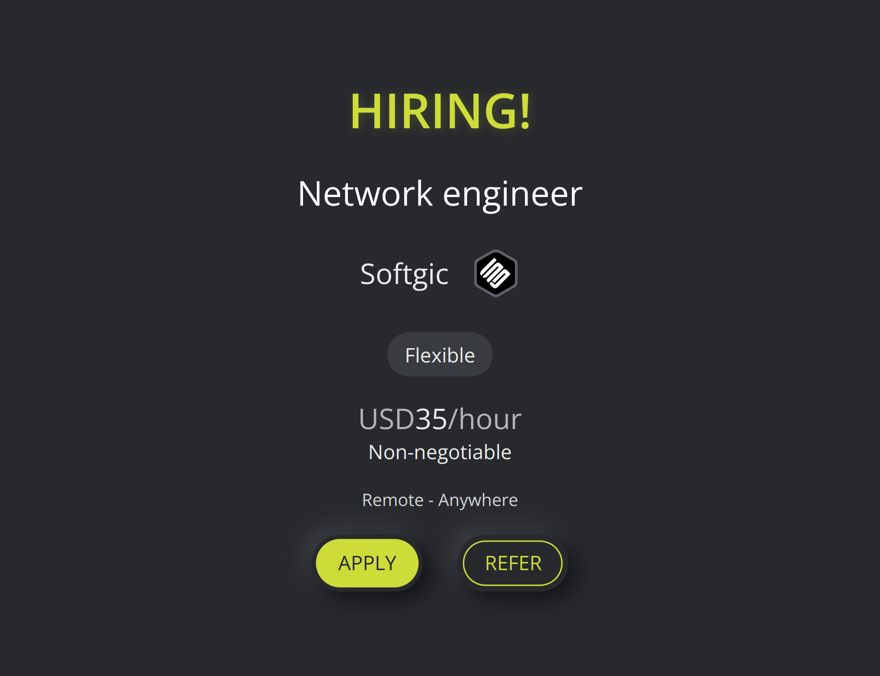 Network engineer at Softgic | Torre