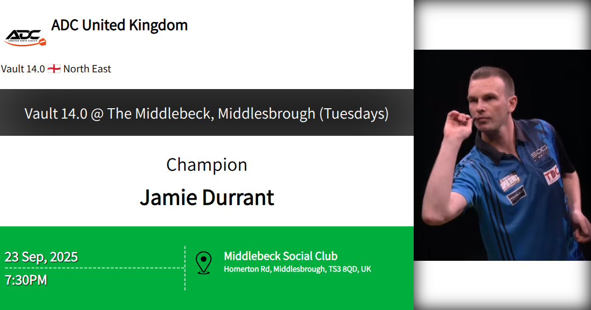 Vault 14.0 @ The Middlebeck, Middlesbrough (Tuesdays)