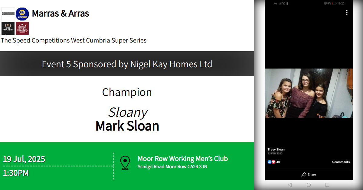 Event 5 Sponsored by Nigel Kay Homes Ltd