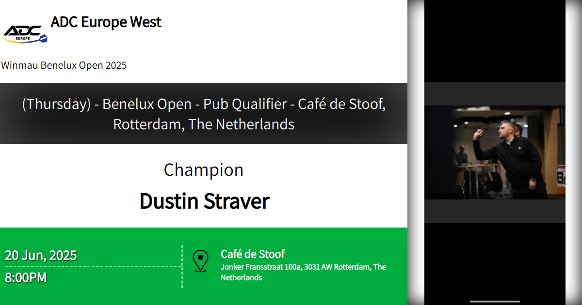 (Thursday) - Benelux Open - Pub Qualifier - Café de Stoof, Rotterdam ...