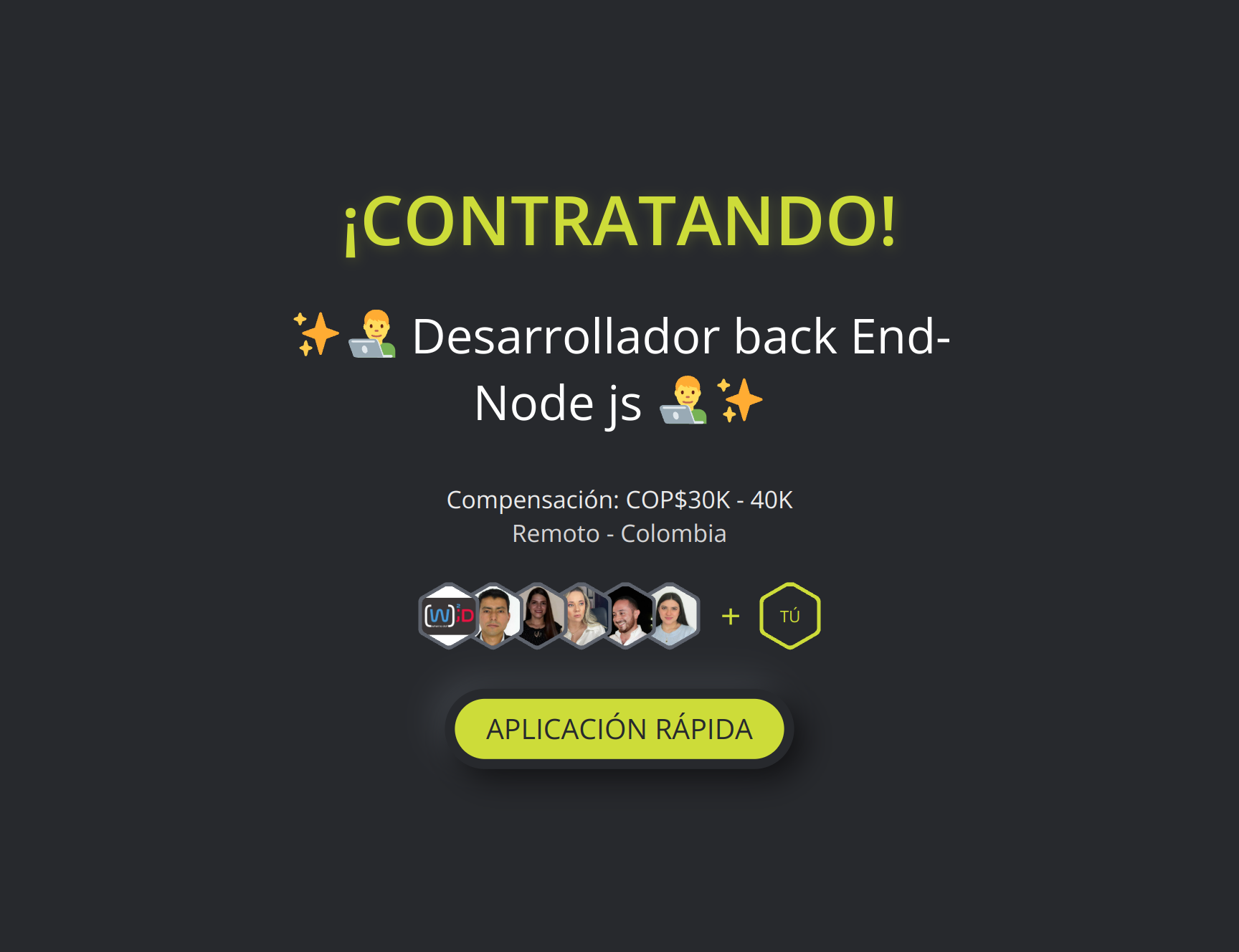 👨‍💻 Desarrollador back End- Node js 👨‍💻 en W2D What To Do? | Torre 👨‍💻 Desarrollador back End- Node js 👨‍💻 en W2D What To Do? | Torre