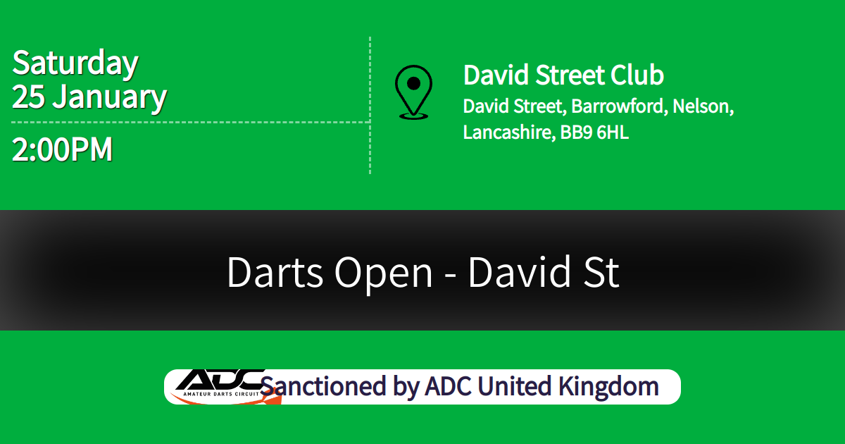 Darts Open - David St