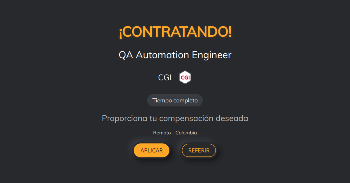 QA Automation Engineer en CGI | Torre