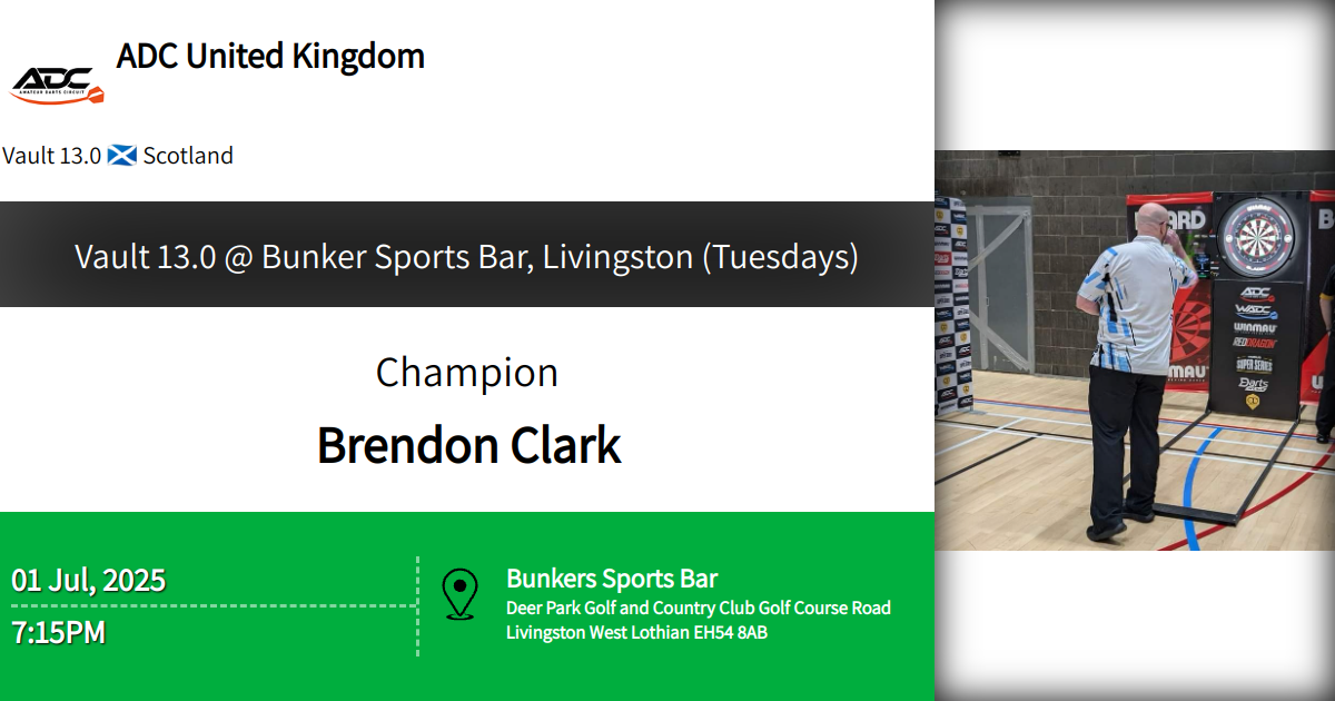 Vault 13.0 @ Bunker Sports Bar, Livingston (Tuesdays)