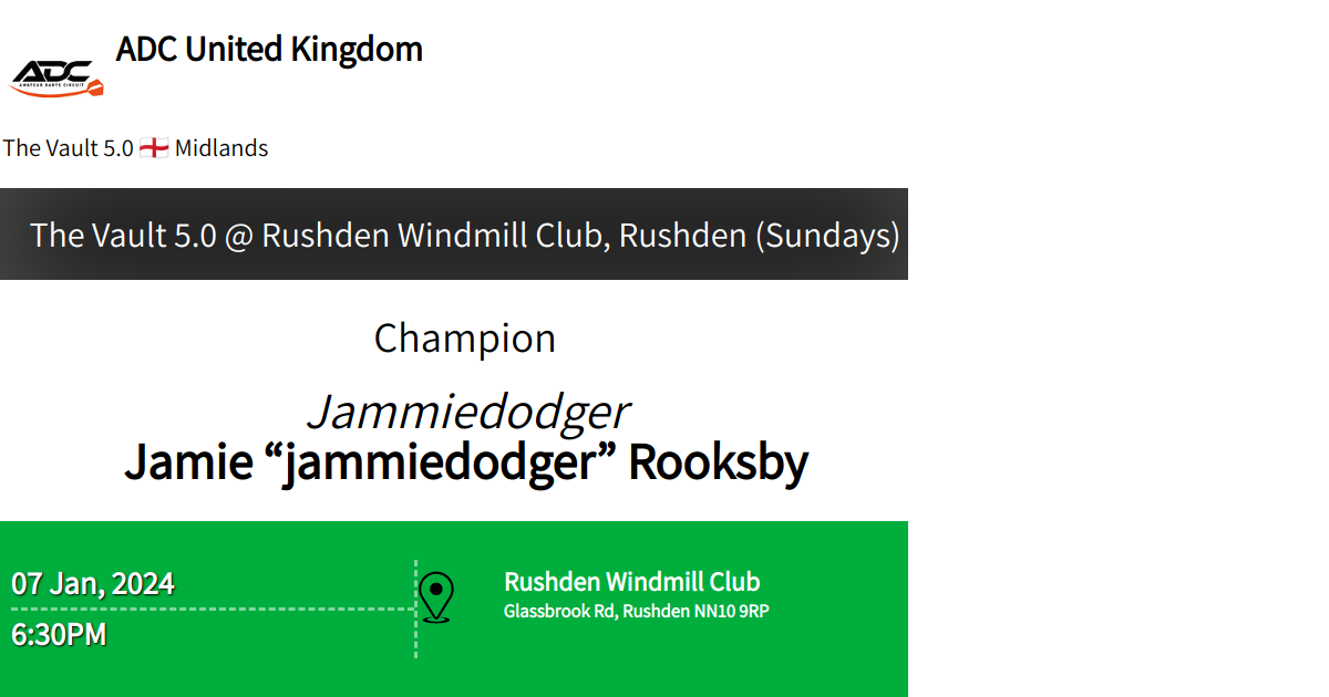 The Vault 5.0 @ Rushden Windmill Club, Rushden (Sundays)