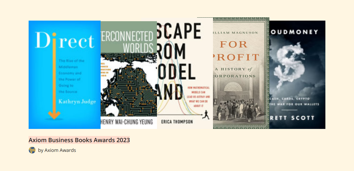 Axiom Business Books Awards 2023 | Booklisti