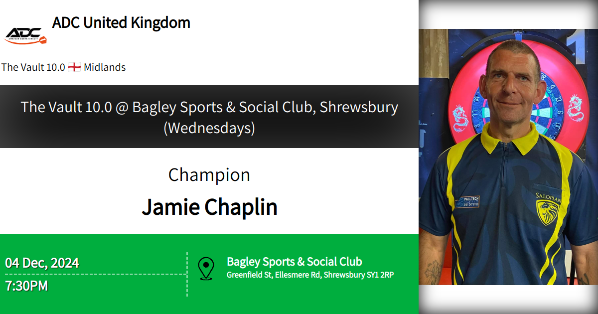 The Vault 10.0 @ Bagley Sports & Social Club, Shrewsbury (Wednesdays)