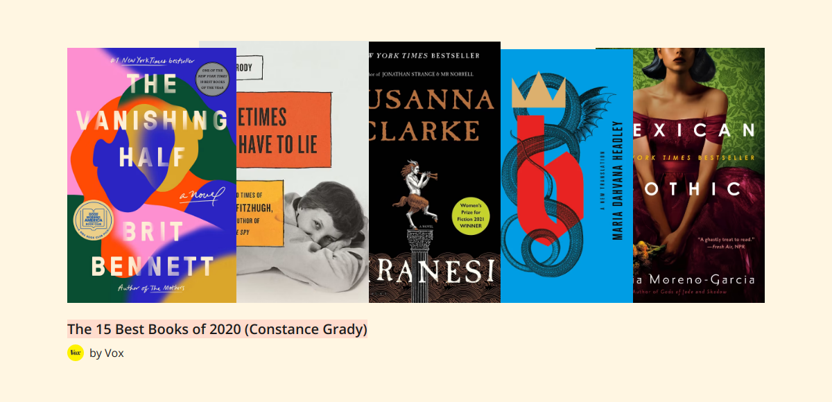 The 15 Best Books of 2020 (Constance Grady) | Booklisti