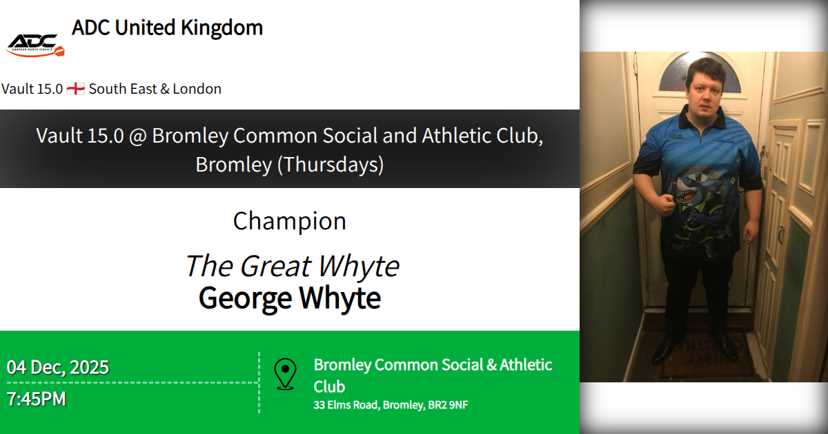 Vault 15.0 @ Bromley Common Social and Athletic Club, Bromley (Thursdays)