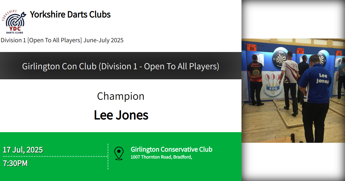 Girlington Con Club (Division 1 - Open To All Players)