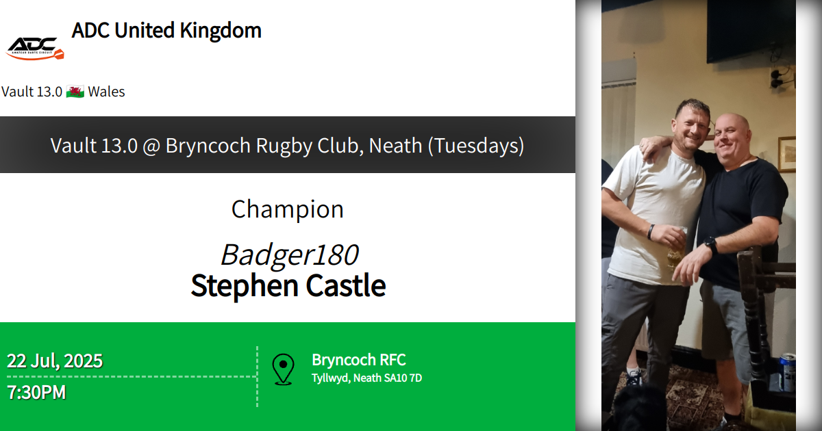 Vault 13.0 @ Bryncoch Rugby Club, Neath (Tuesdays)