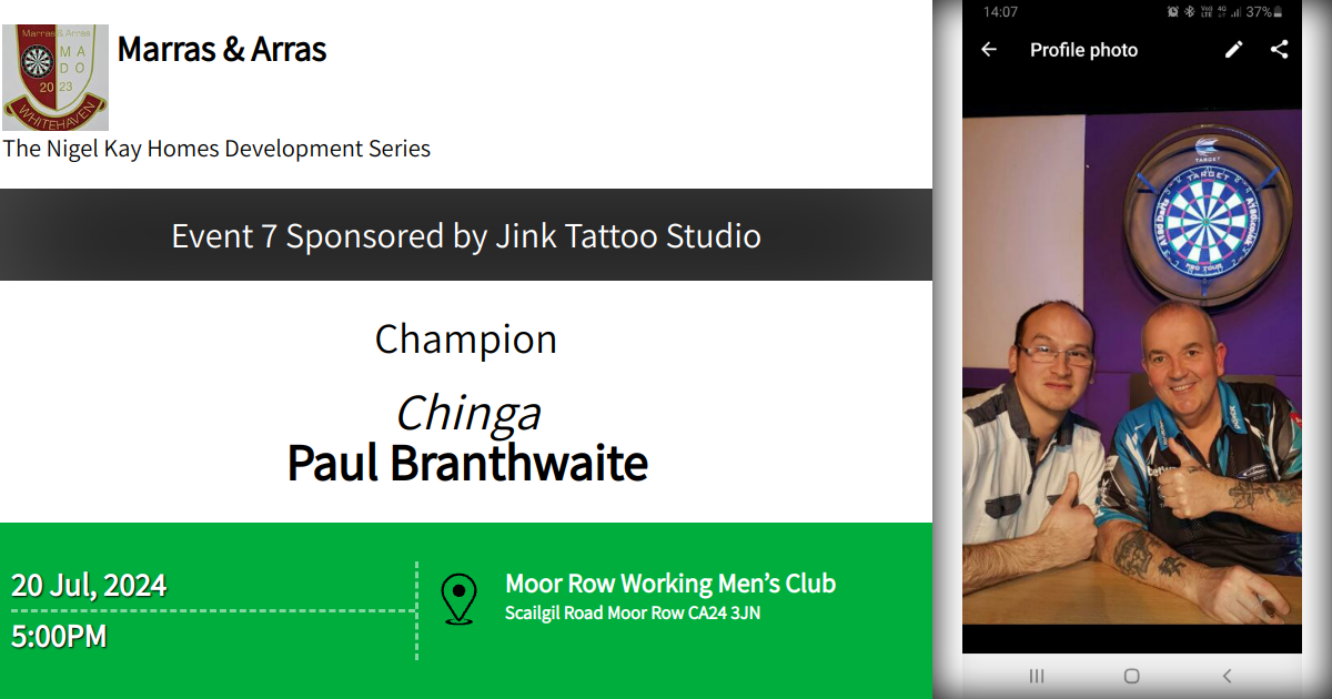 Event 7 Sponsored by Jink Tattoo Studio