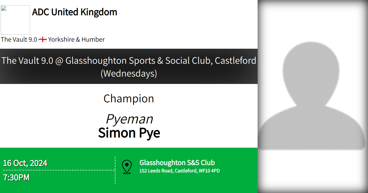 The Vault 9.0 @ Glasshoughton Sports & Social Club, Castleford (Wednesdays)