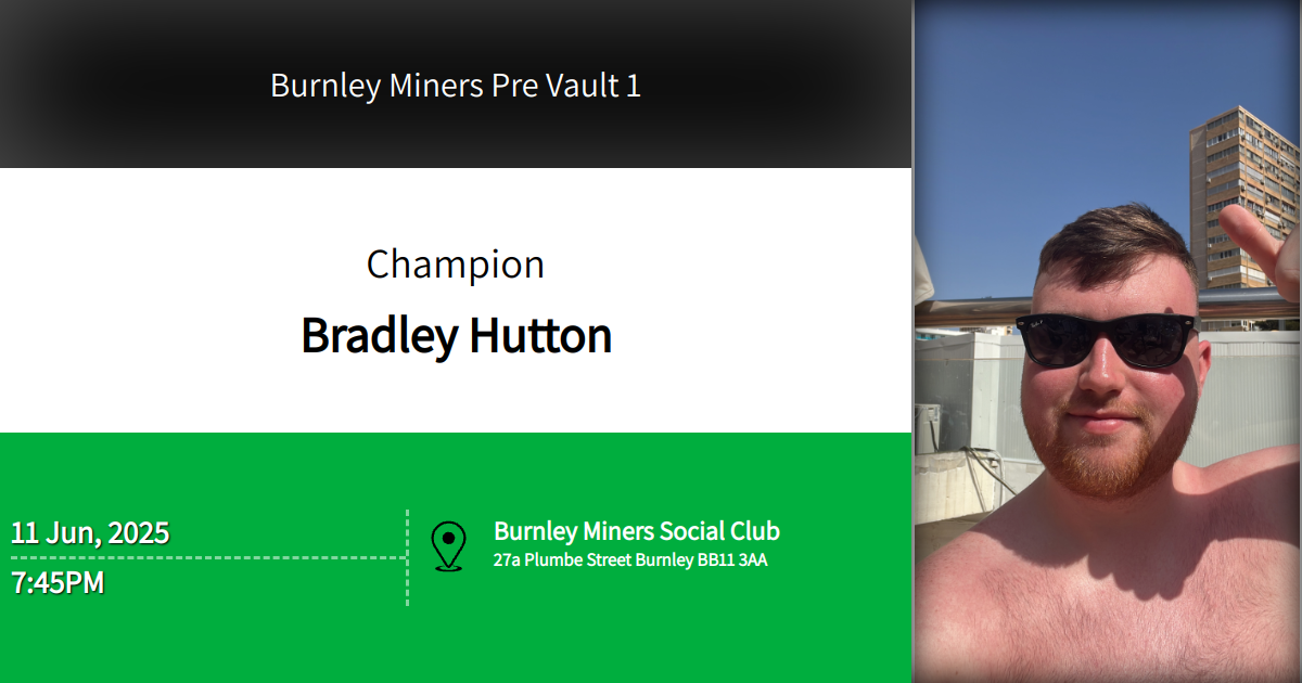 Burnley Miners Pre Vault 1