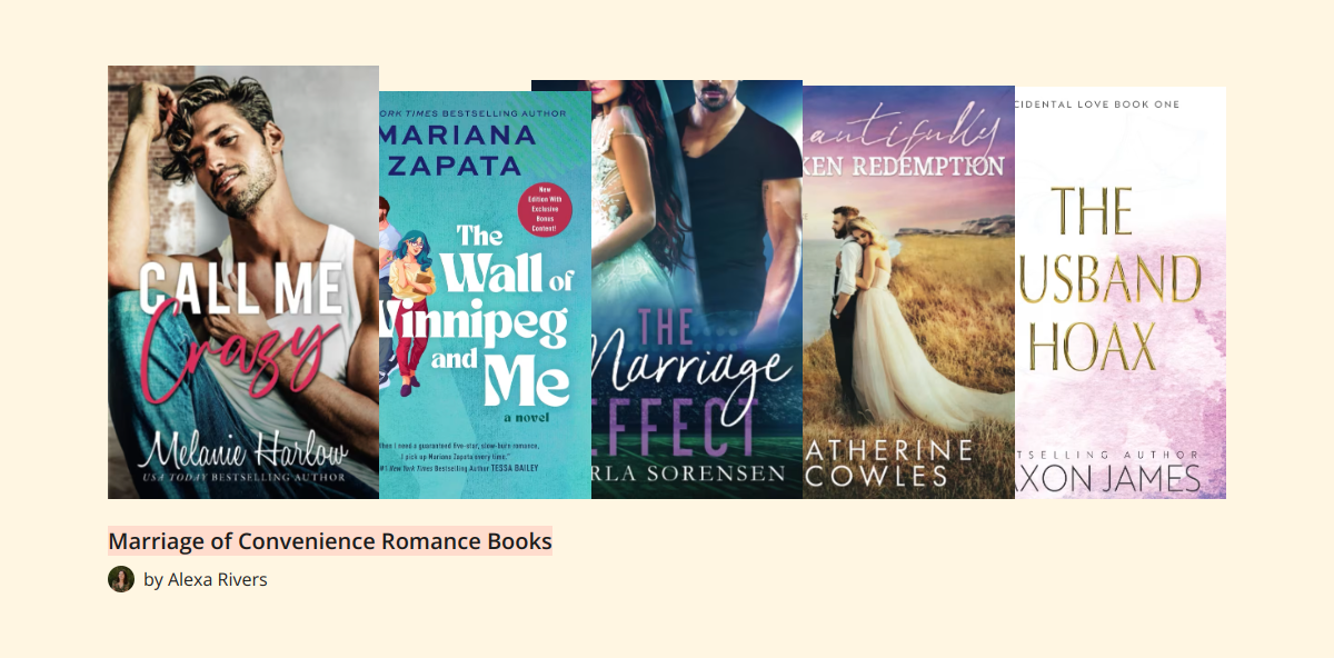 Marriage of Convenience Romance Books | Booklisti
