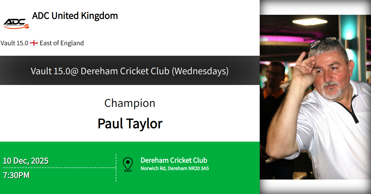 Vault 15.0@ Dereham Cricket Club (Wednesdays)