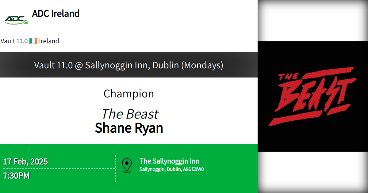 Vault 11.0 @ Sallynoggin Inn, Dublin (Mondays)